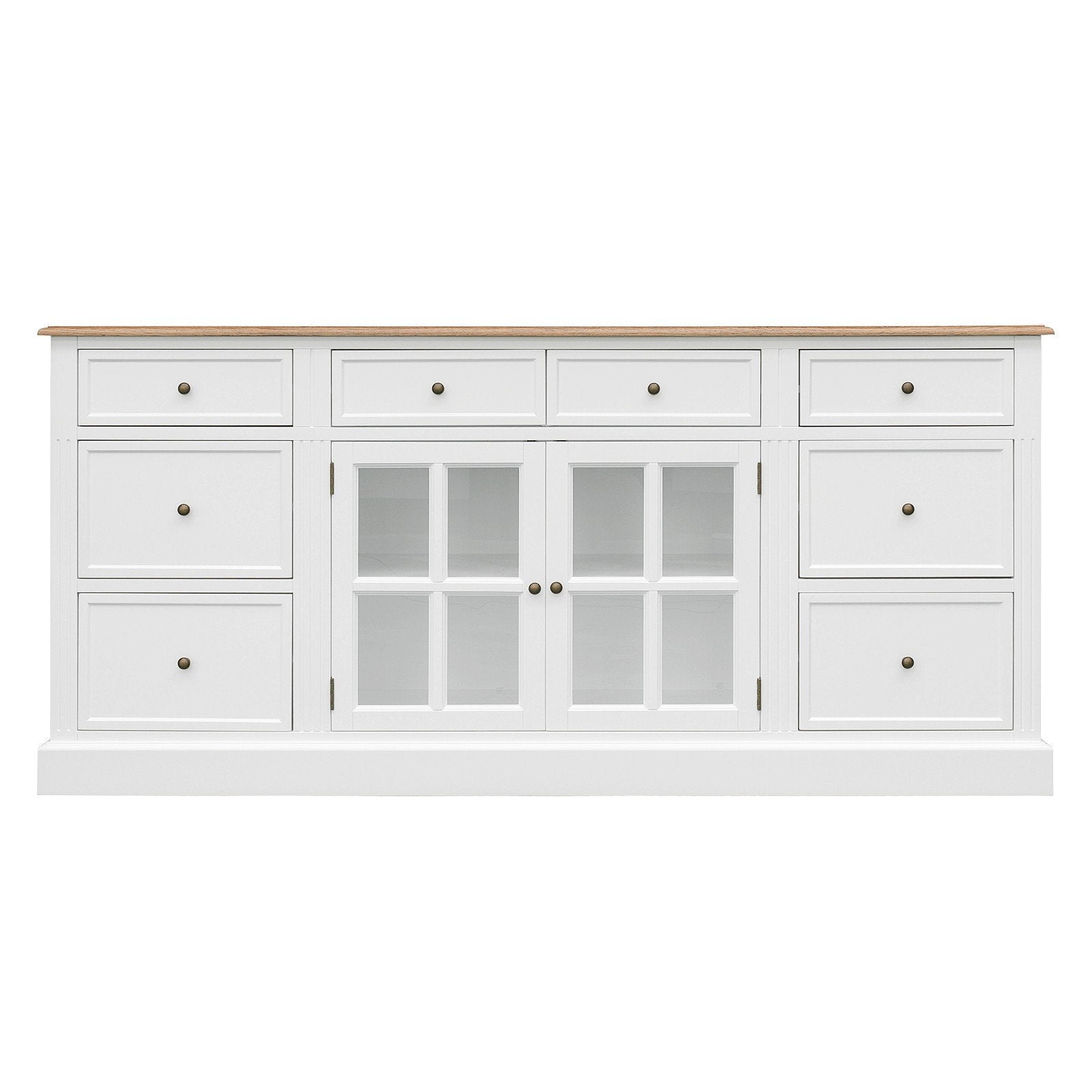 Hamptons Sorrento 2 Glass Door Sideboard Buffet | La Joie Living