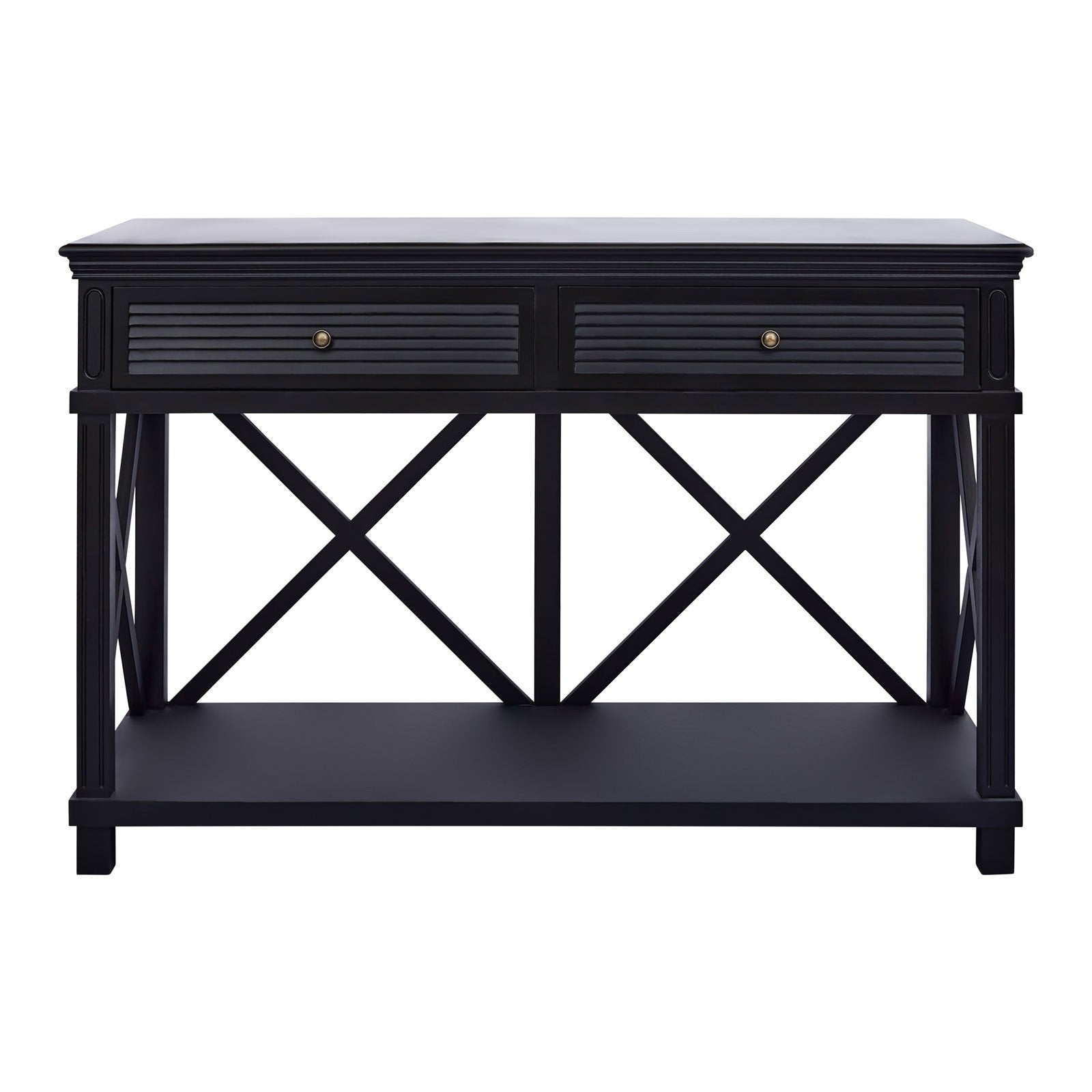 Hamptons Coastal Beach Cross Console Hall Table | La Joie Living